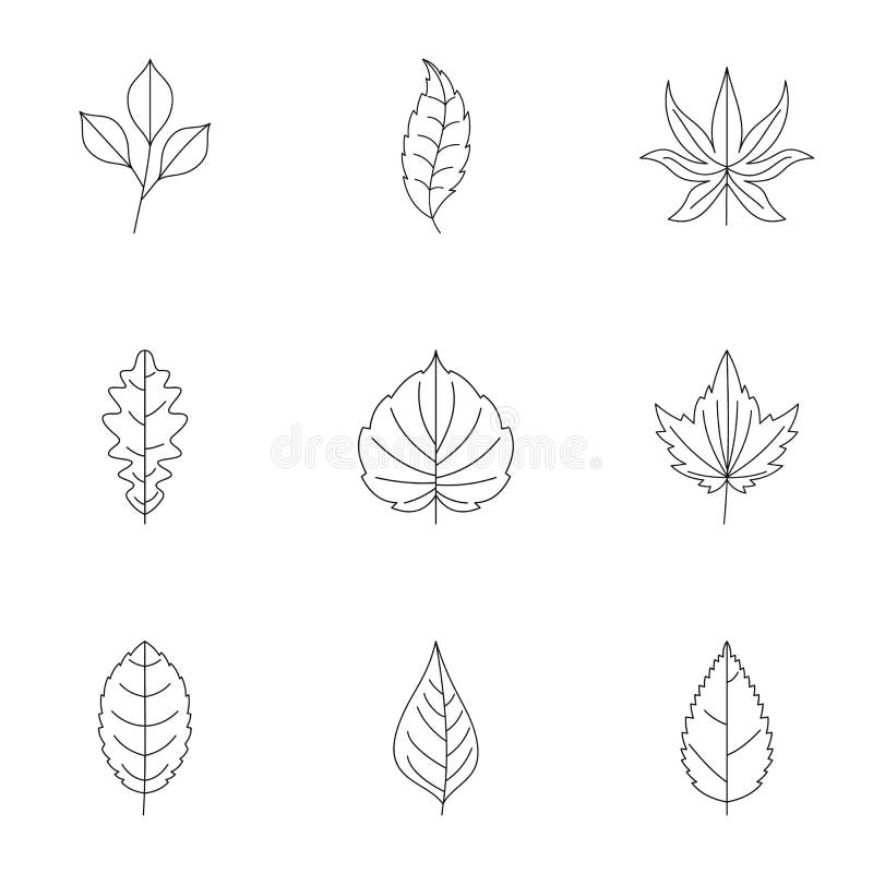Summer Leaf Icon, Outline Style Stock Vector - Illustration of line ...