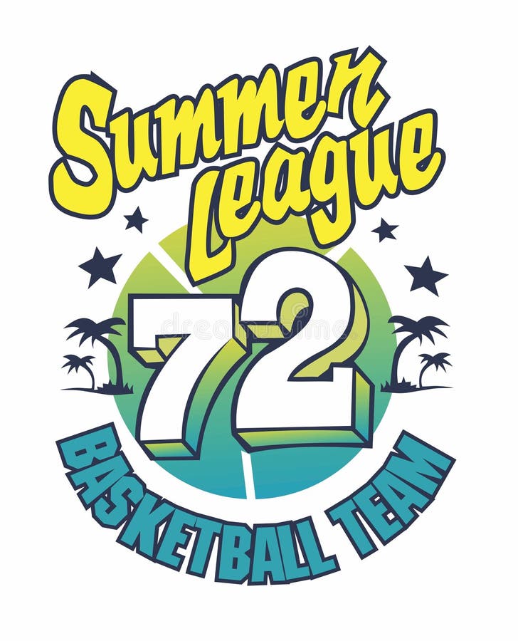 Summer League T Shirt Print Vector Art Stock Vector - Illustration of ...