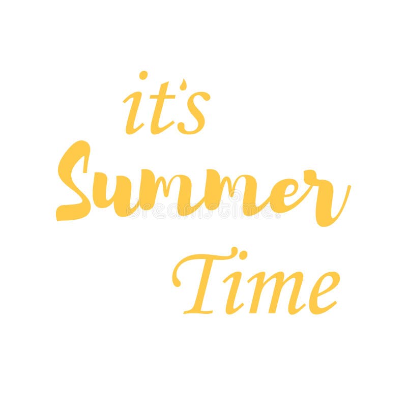 Summer Lettering. Cute Hand Drawn Lettering. Vector Illustration. Stock ...