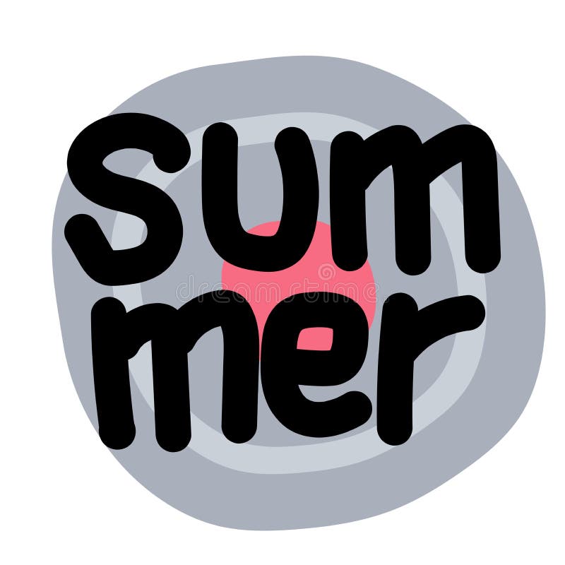 Summer Cartoon Lettering stock vector. Illustration of isolated - 117855226