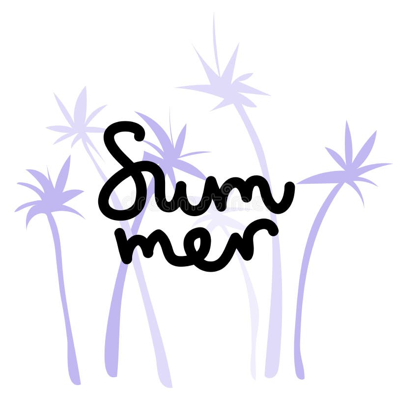 Summer Cartoon Lettering stock vector. Illustration of quote - 117855340