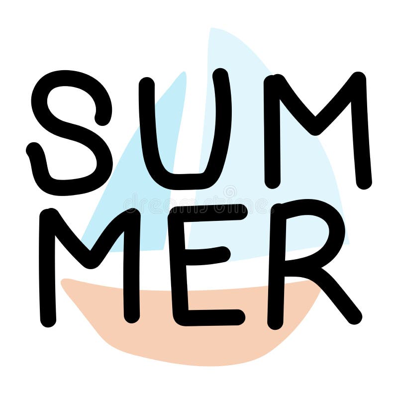 Summer Cartoon Lettering stock vector. Illustration of leisure - 117855234
