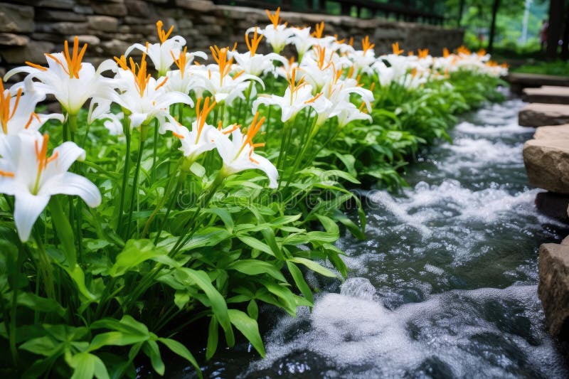 Summer Lilies by the Side of a Hot Spring Stock Image - Image of nature ...