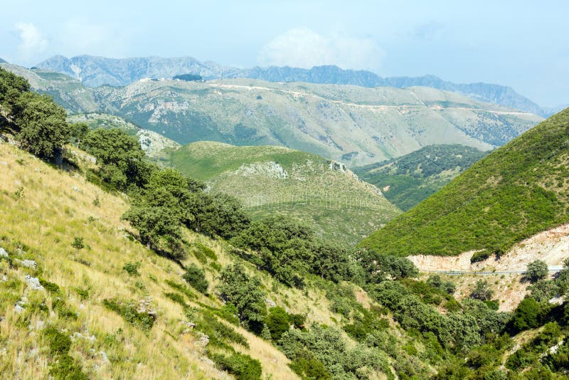 Summer Llogara Pass (Albania) Panorama. Stock Photo - Image of panorama ...