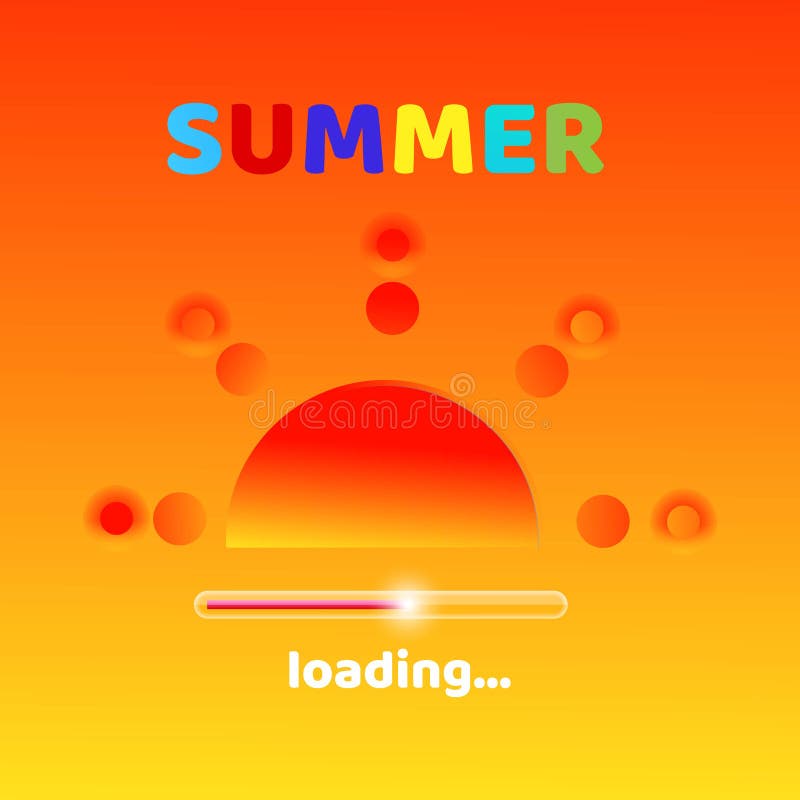 Summer is Loading Creative Graphic Message for Your Summer Design ...