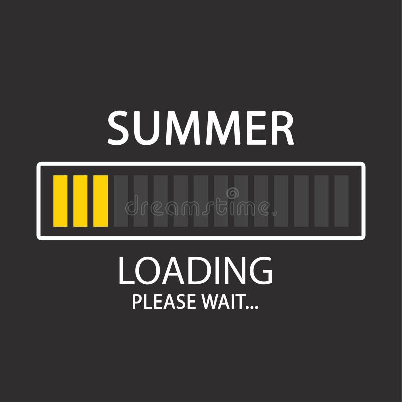 Summer Loading. Please Wait. Flat Design Illustration. Stock ...