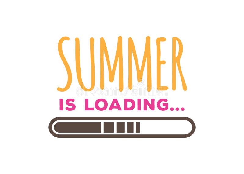 Summer is Loading Quote Logo Design Template Stock Illustration ...