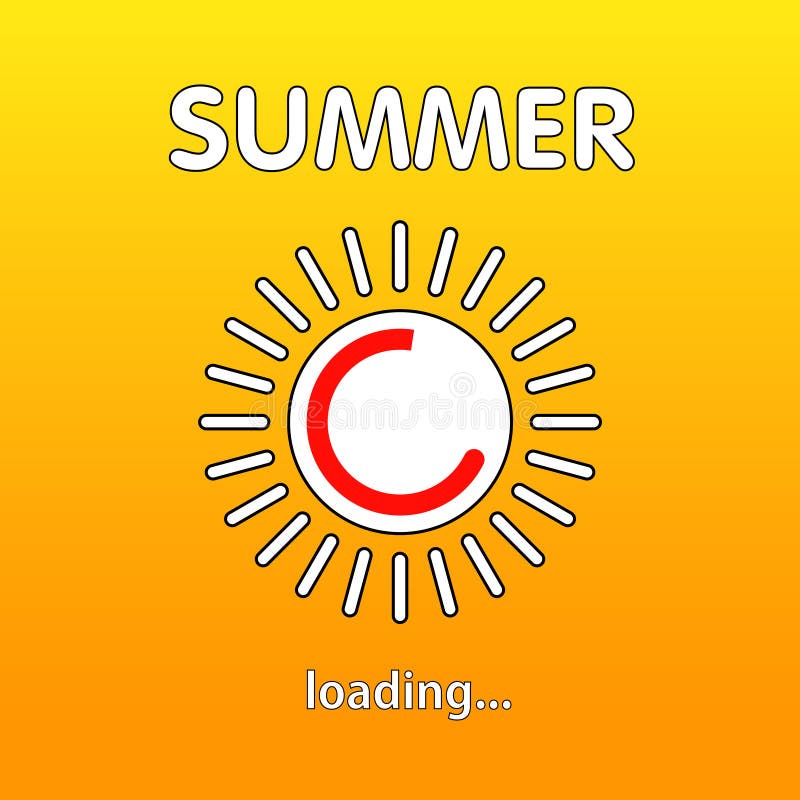 Summer is loading stock vector. Illustration of download - 117883055