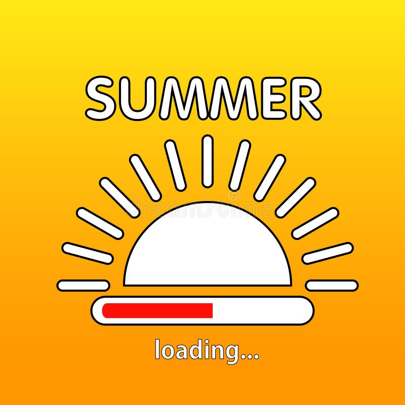 Summer is loading stock vector. Illustration of summer - 117883067