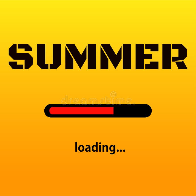 Summer is loading stock vector. Illustration of progress - 191582722
