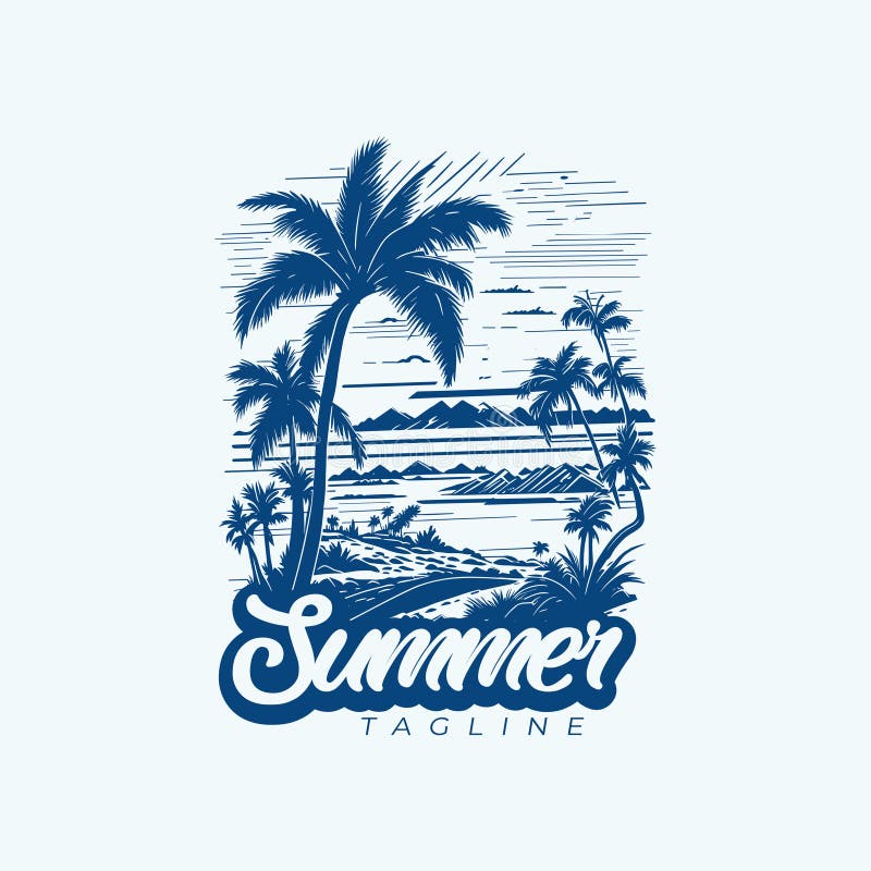 Summer Logo Design Vector Illustration Template Idea Stock Vector ...