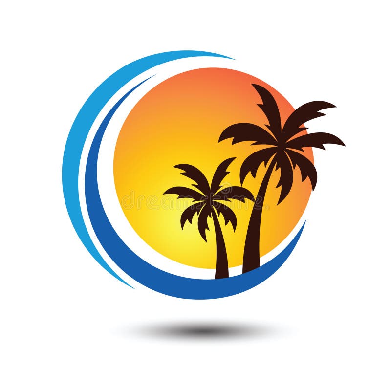 Summer logo 2 stock vector. Illustration of emblem, circle - 86066503