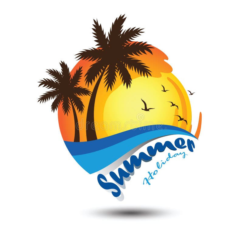 Summer logo 3 stock vector. Illustration of decoration - 88312969