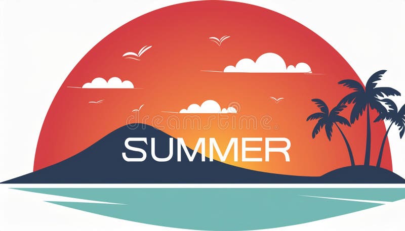 Summer logo illustration stock illustration. Illustration of style ...