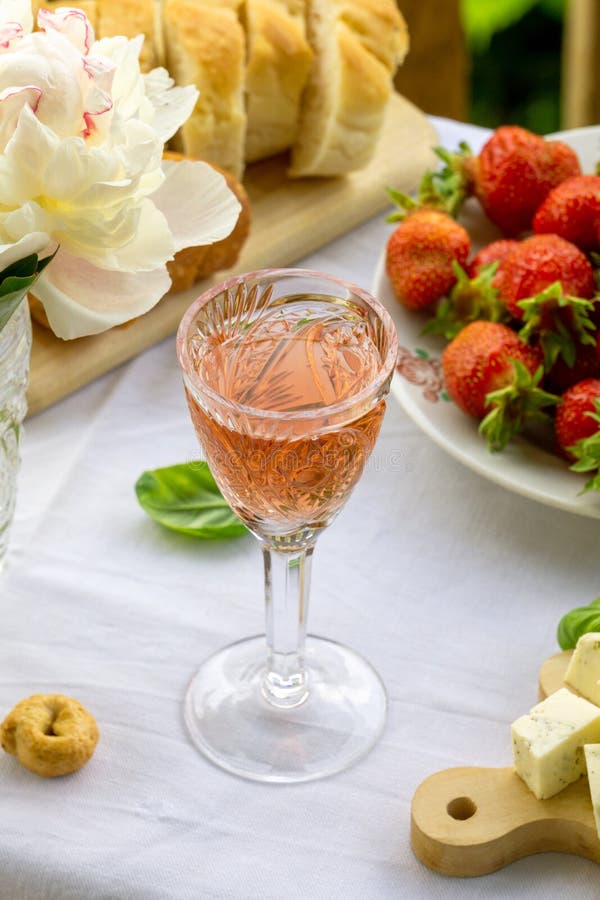 Summer Lunch Outdoors. Picnic Table Stock Photo - Image of gourmet ...