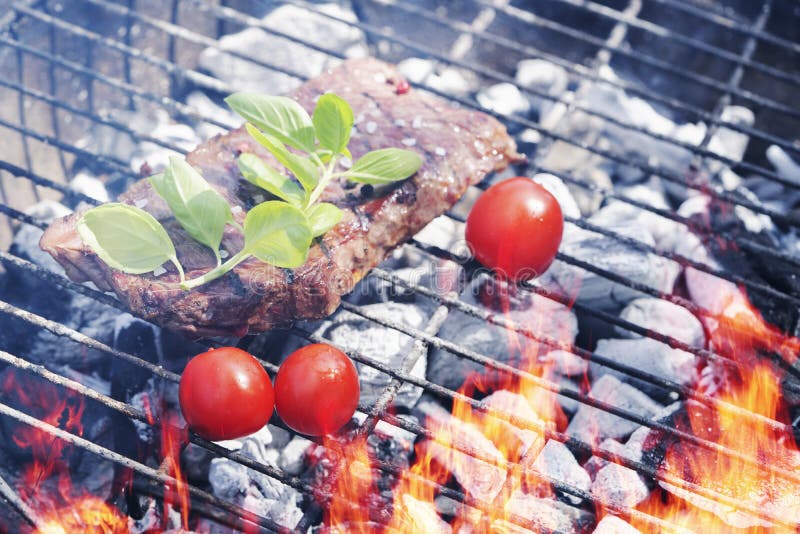 Summer meat grill stock image. Image of cook, outside - 151436273