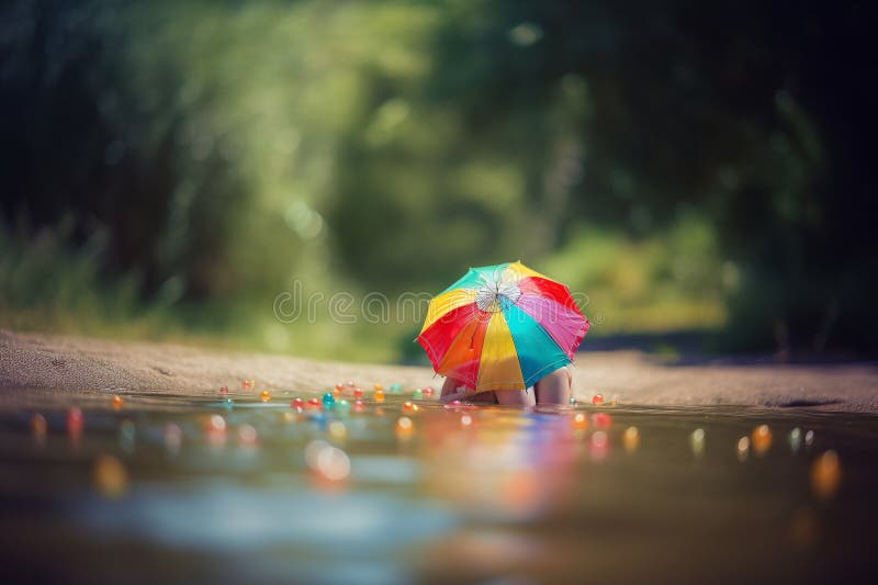 Summer Mood - Conceptual Illustration. Generative AI Stock Illustration ...