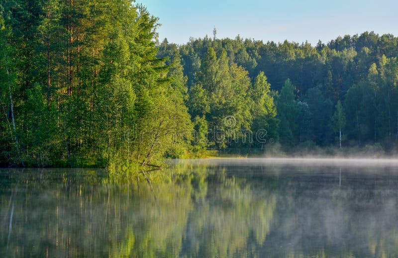 Summer morning stock image. Image of russia, morning - 100610175