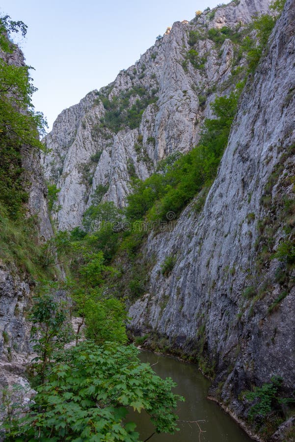 Summer Morning at Turda Gorge in Romania Stock Image - Image of rock ...