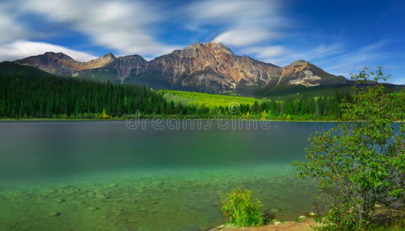 Summer Mountain Lake Vacation Destination Stock Image - Image of ...