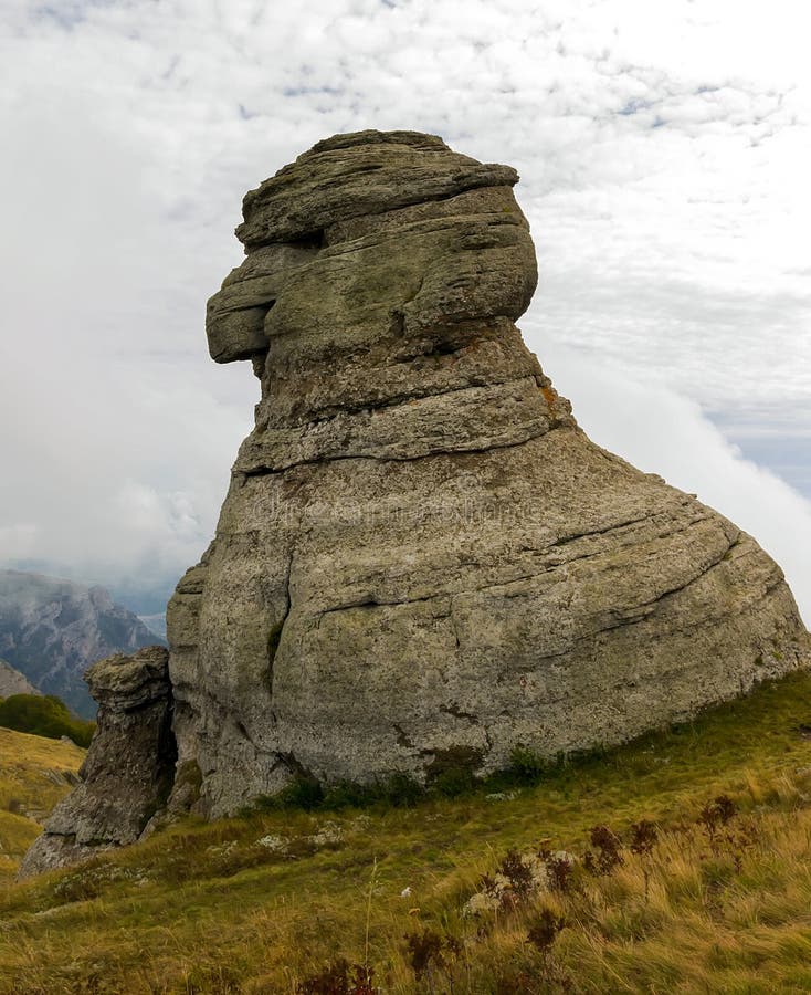 Summer Mountain Rock Landscape at Sunset Stock Photo - Image of people ...