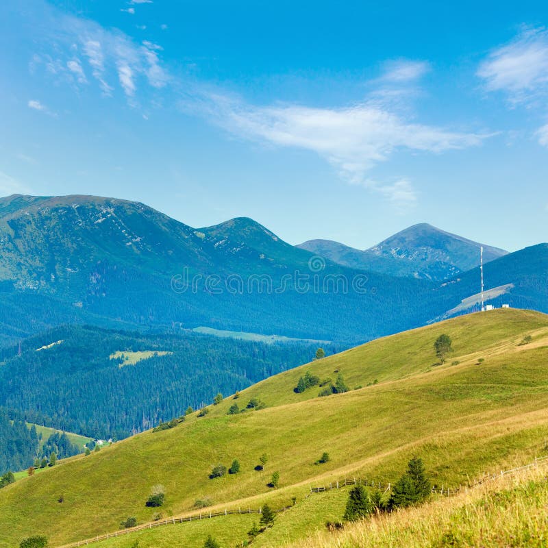 Summer mountain view stock image. Image of scenery, range - 269255987