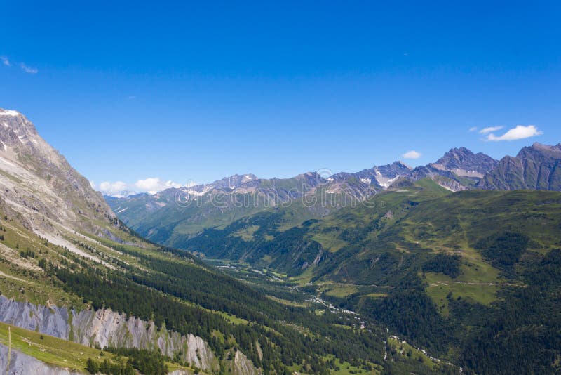 Slopes of Mount Blanc Massif - Summer Mountain Stock Image - Image of ...