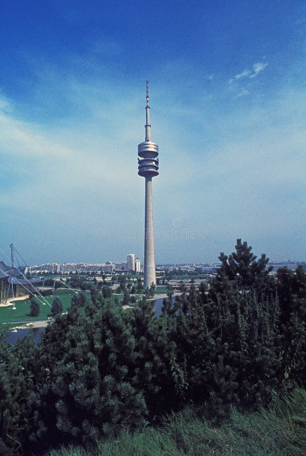 Summer 1977 in the Olympiapark Munich Stock Image - Image of park ...