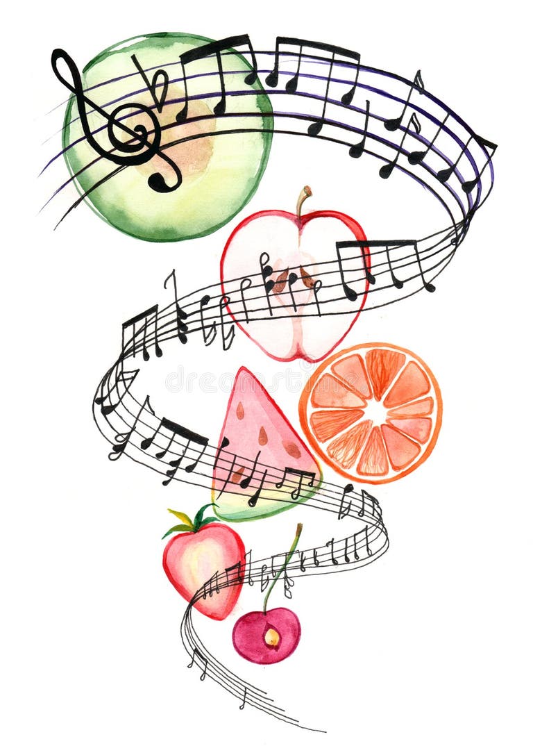 Musical Fruit Stock Illustrations – 1,961 Musical Fruit Stock ...