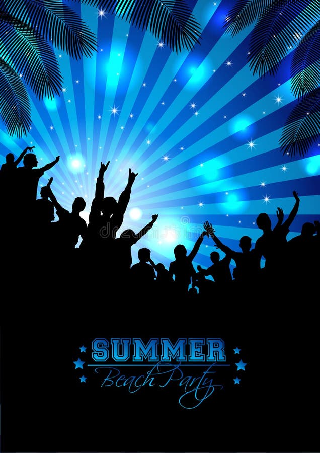 Summer Music Party Template with Realistic Frangipani, Notes and Key ...