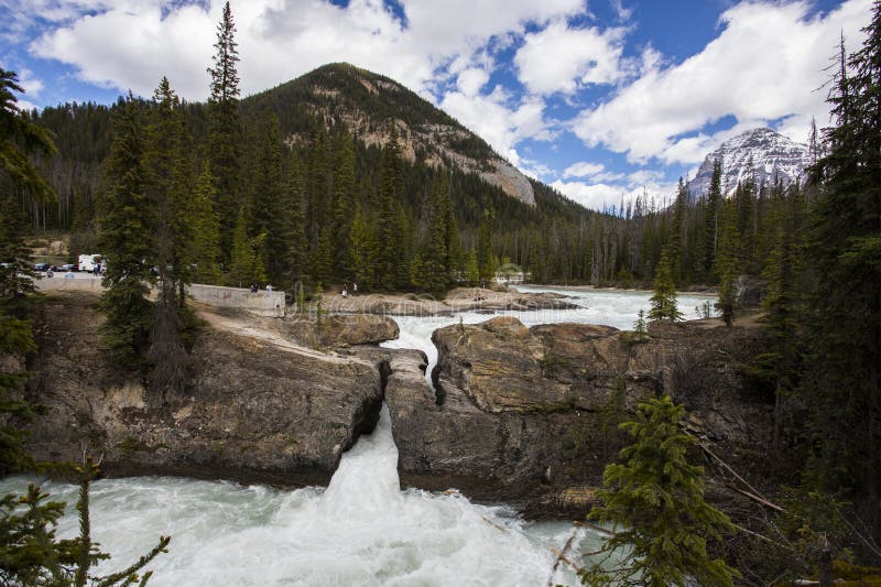 Summer in Natural Bridge, Yoho National Park, Canada Stock Image ...