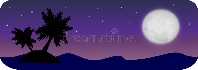 Summer night header stock illustration. Illustration of blue - 14067524