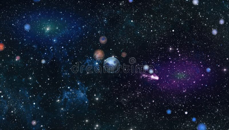 Abstract Colorful Universe, Nebula Night Starry Sky, Multicolor Outer ...
