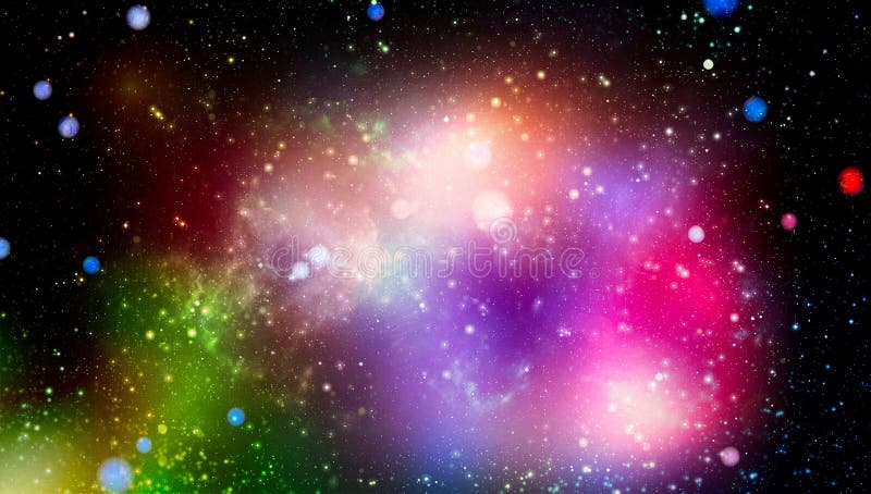 Abstract Colorful Universe, Nebula Night Starry Sky, Multicolor Outer ...