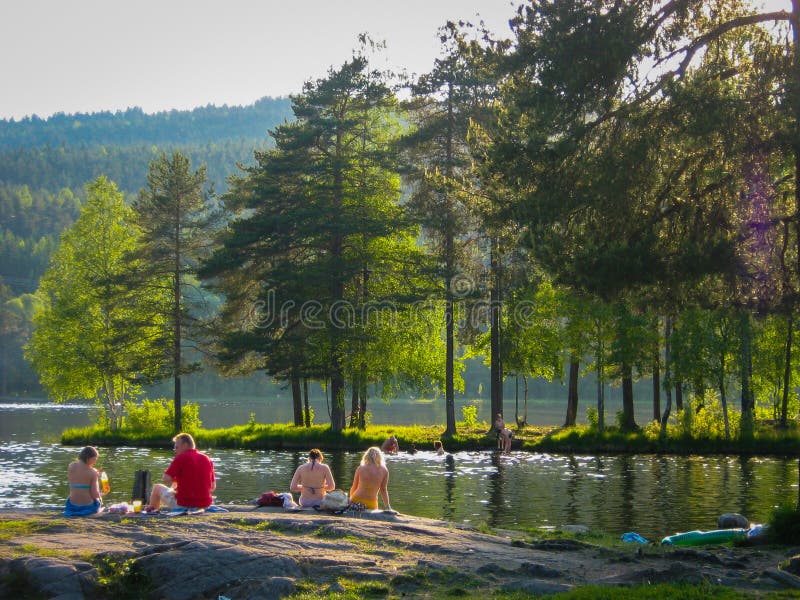 Summer in Norway editorial stock photo. Image of favourite - 69654578