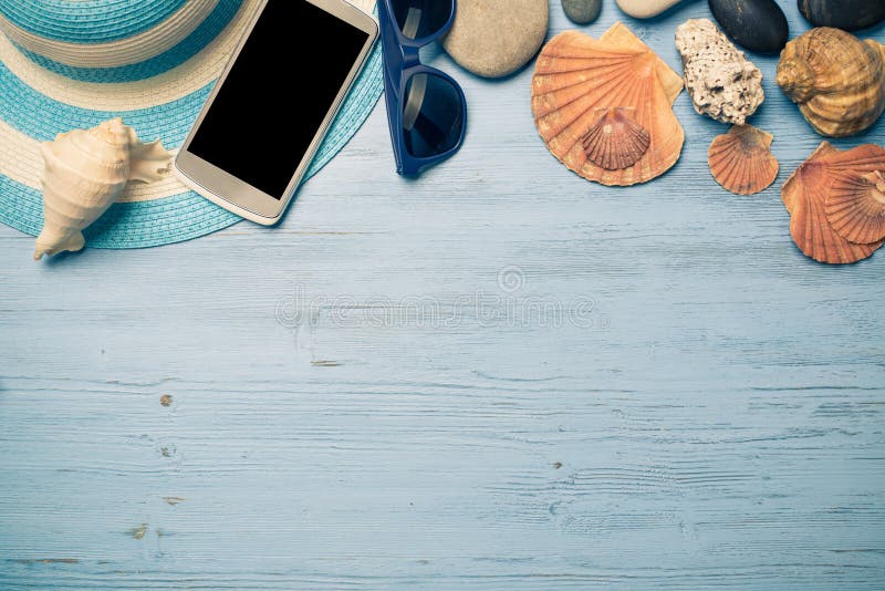 Summer Objects for Vacation Stock Photo - Image of starfish, object ...