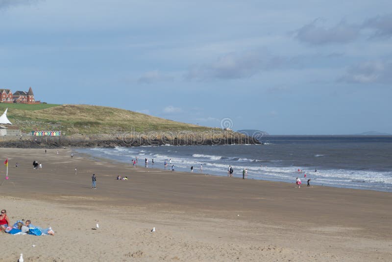 Beach and Coastal Cities in Wales. Editorial Stock Image - Image of ...