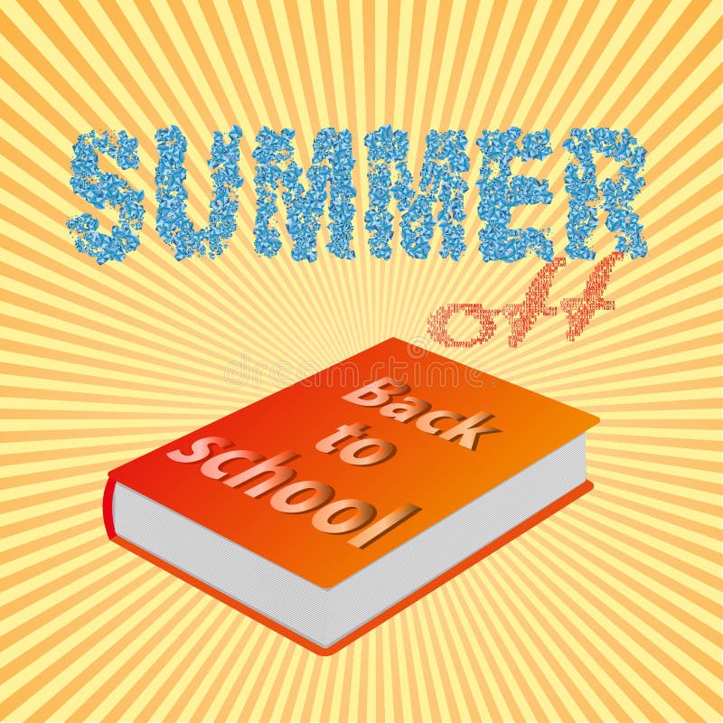 Summer Off and Back To School Stock Vector - Illustration of group ...