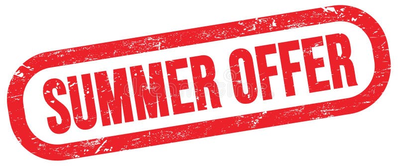 SUMMER OFFER, Text Written on Red Stamp Sign Stock Illustration ...