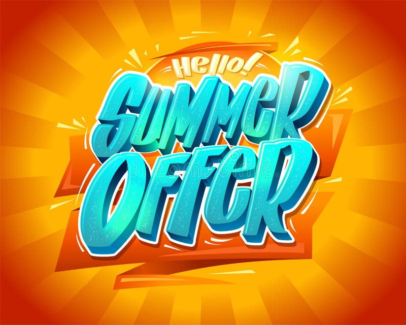 Summer offer stickers. stock vector. Illustration of paper - 19296036
