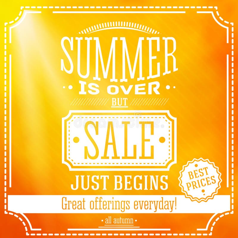 Summer is Over but Sale Just Begin Banner. for Stock Vector ...
