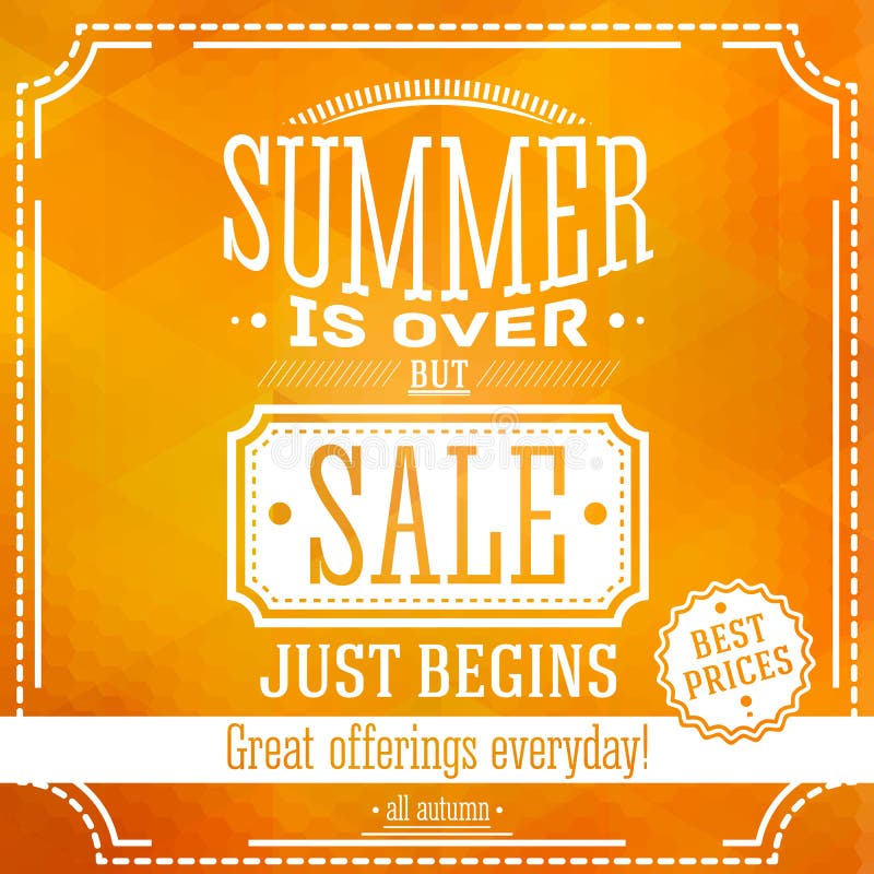 Summer is Over but Sale Just Begin Banner. for Stock Vector ...
