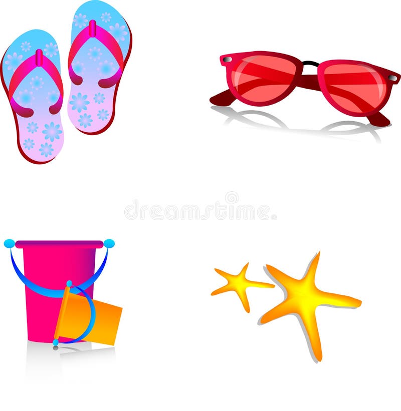 Summer pack 3 stock vector. Illustration of sandy, vacation - 3367177 Summer pack 3 stock vector. Illustration of sandy, vacation - 3367177