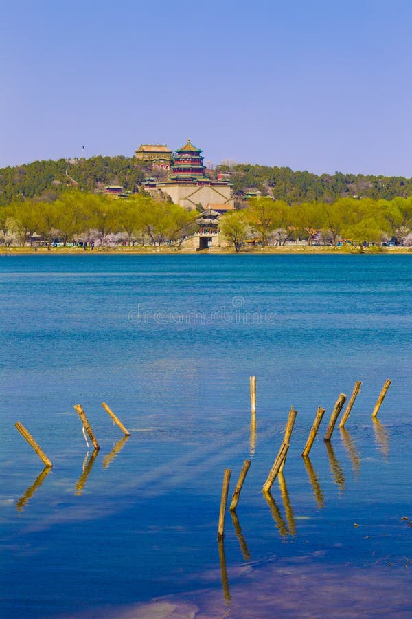 The Summer Palace in Beijing Spring Peach Stock Image - Image of summer ...