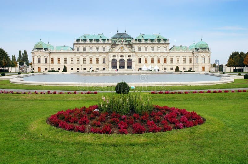Summer Palace Belvedere in Vienna, Austria Stock Image - Image of ...