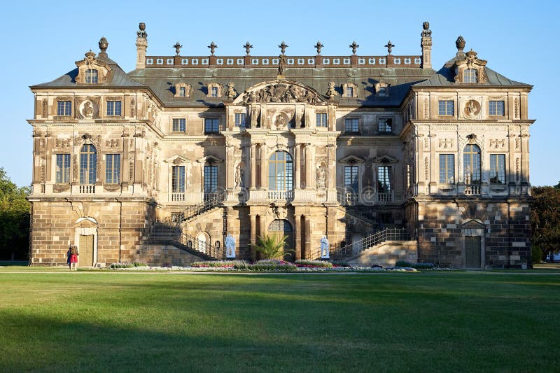 Summer Palace, Sommerpalais, in the Great Garden in Dresden. Editorial ...