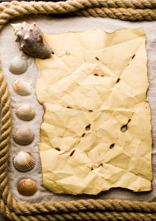 Summer Paper Letter with Shell Stock Photo - Image of decoration, blank ...