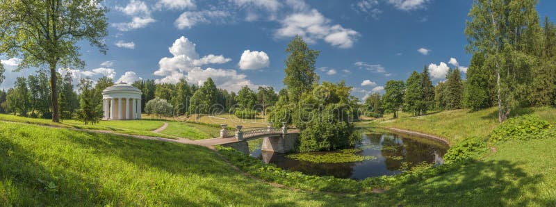 Summer park panorama stock photo. Image of grating, classical - 55870108