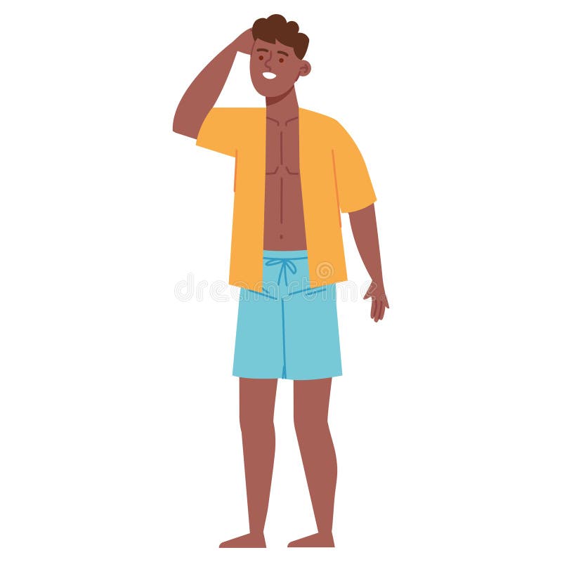 Summer party happy man stock vector. Illustration of summer - 312149706