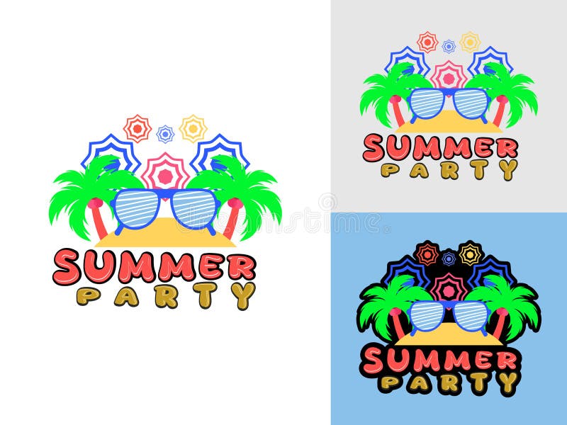 Summer Party Logo Vector Illustration, Summer Party Design Logo Stock ...